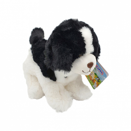 Catel alb cu negru din plus cu sunete 18 cm | Hippoland