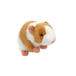 Jucarie de plus hamster alb cu bej 12 cm | Hippoland