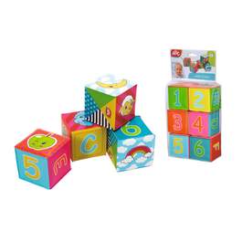 Set 6 cuburi moi colorate cu litere si cifre ABC Simba| Hippoland