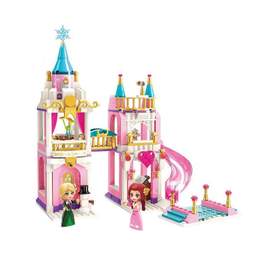 Set de constructie Qman Princess Leah Castelul de Zapada 405 piese ...