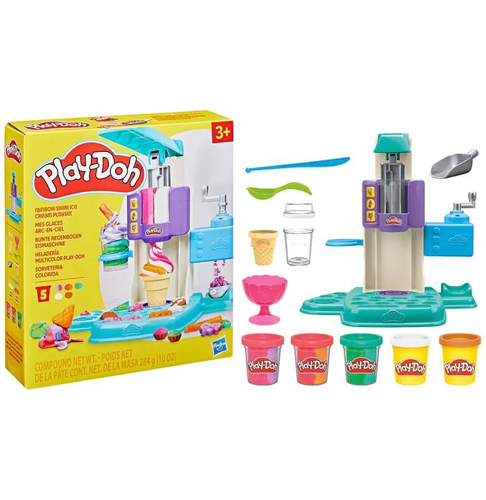 Masina de inghetata cu plastilina Hasbro Play Doh Rainbow Swirl | Hippoland