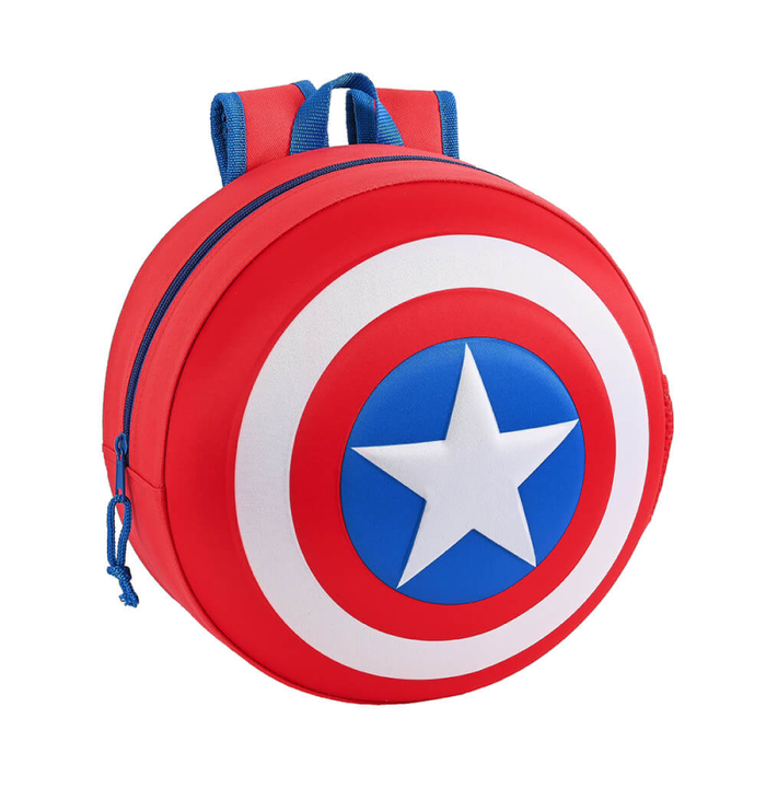Rucsac rotund cu design 3D Captain America | Hippoland