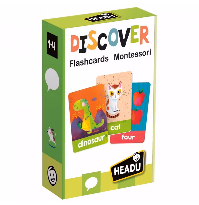 Set 36 cartonase Headu Montessori Sa Invatam Cuvinte In Engleza | Hippoland